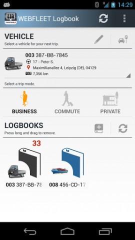 TomTom WEBFLEET Logbook App vereinfacht Fahrtenbuchführung › pocketnavigation.de | Navigation ...