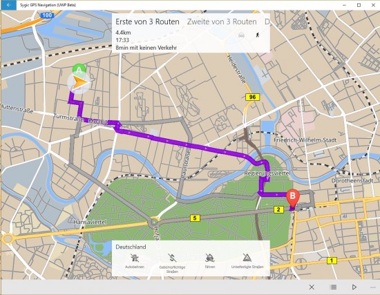 Sygic GPS Navigation als Universal Plattform App für Windows 10 ...