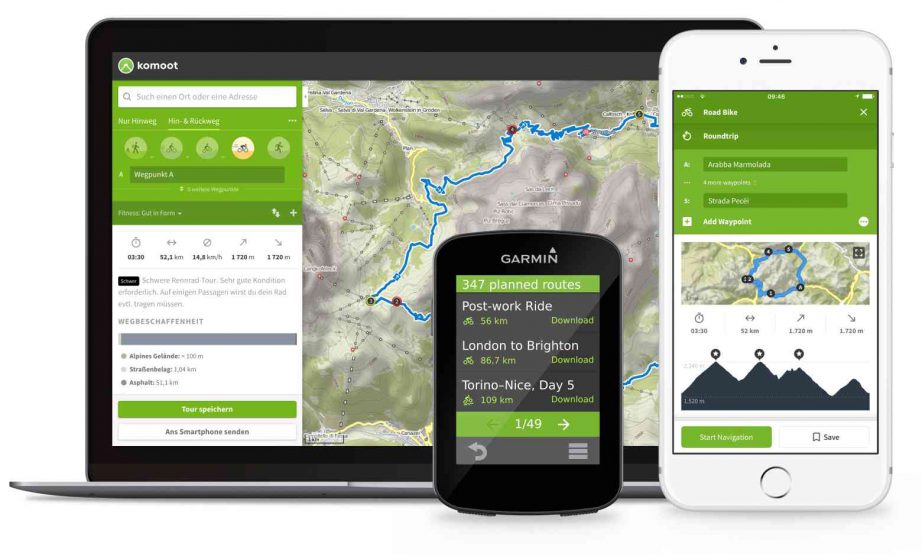 Komoot App jetzt für Garmin Connect IQ fähige Geräte › pocketnavigation ...