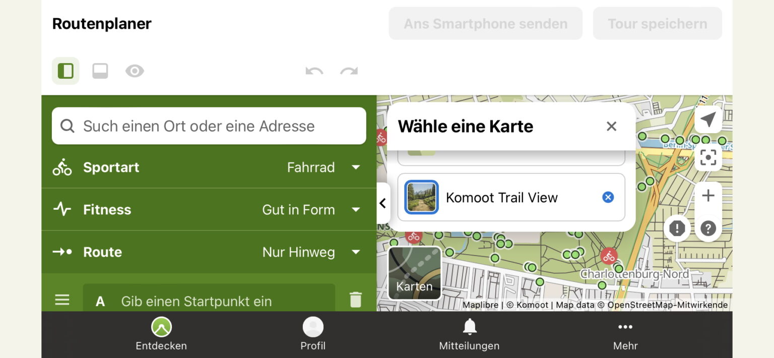 Komoot-Update bringt mit neuem Kartenlayer „Trail View“ Fotos zur ...